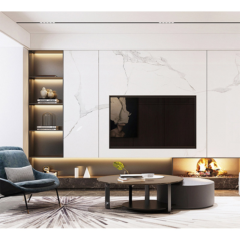 Stainless steel TV background cabinet - Foshan Guanglin Decoration ...