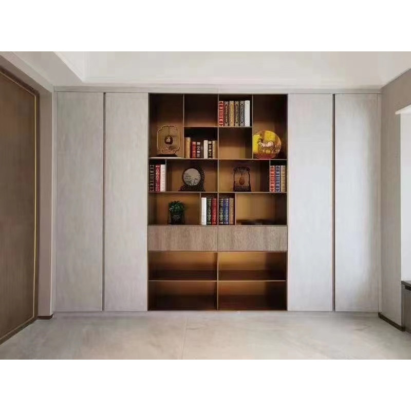 Stainless steel bookshelf - Foshan Guanglin Decoration Engineering Co., Ltd