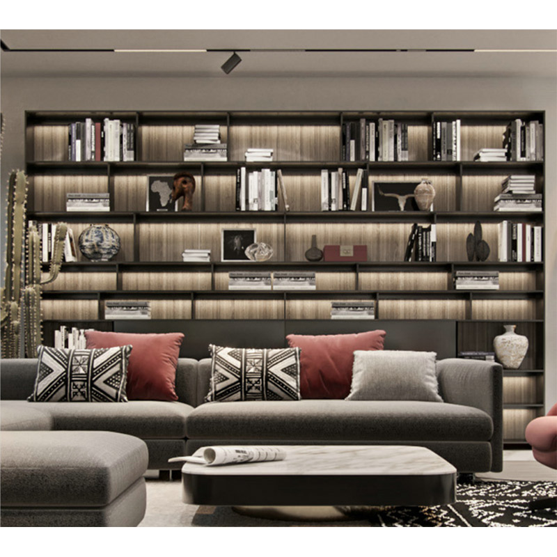 Stainless steel bookshelf - Foshan Guanglin Decoration Engineering Co., Ltd